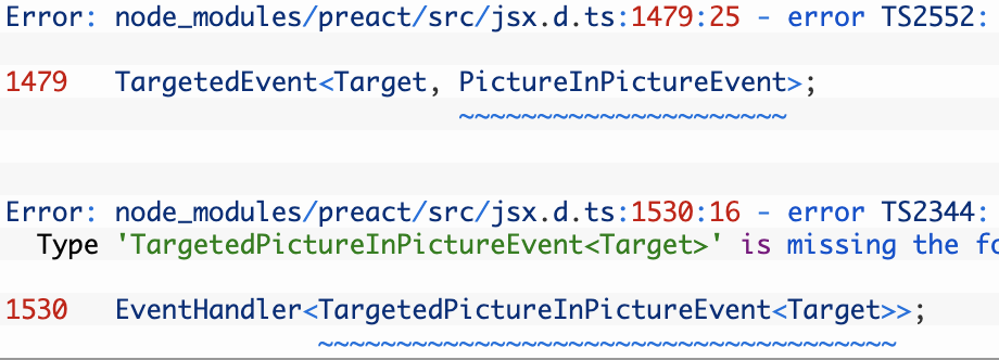 Angular14で「Cannot find name ‘PictureInPictureEvent’. Did you mean ‘PictureInPictureEventHandler ...