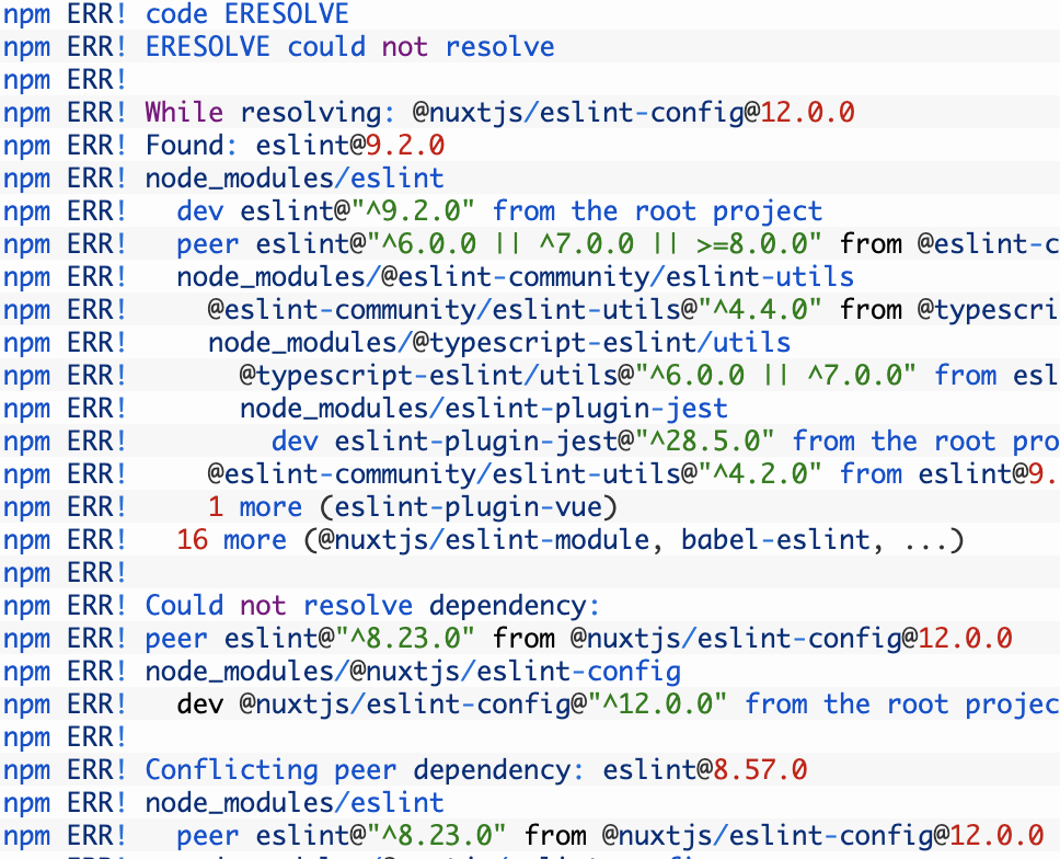 npm install時に「Conflicting peer dependency: eslint@8.57.0」 | IT資格マニアのエンジニア技術ブログ×英語