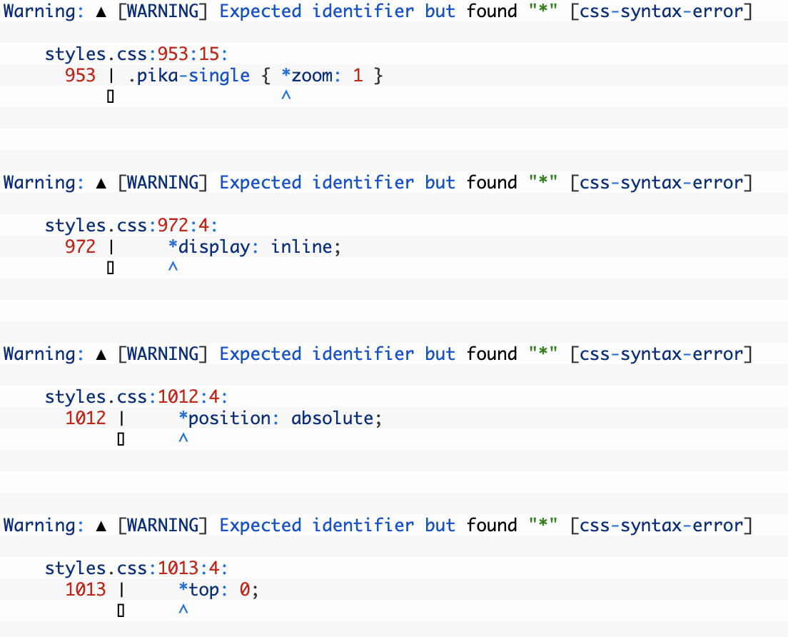 Angularで「Warning: [WARNING] Expected identifier but found “*” [css-syntax-error]」 | IT資格マニアの ...