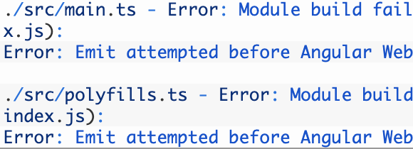 Angularで「Error: Emit attempted before Angular Webpack plugin initialization.」 | IT資格マニアのエンジニア技術 ...